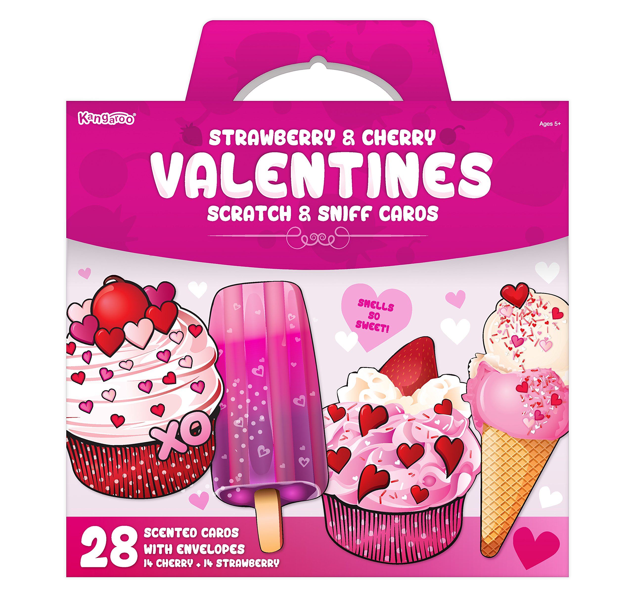 Buy 28-Pack Strawberry & Cherry Valentines Day Cards with Envelopes I ...