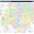 Amazon.com: Wall Art Impact 25x24in Dallas-Fort Worth Metroplex Map ...