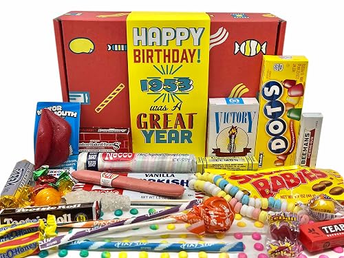 RETRO CANDY YUM ~ 1953 72nd Birthday Gift Box Mix Nostalgic Candy from ...