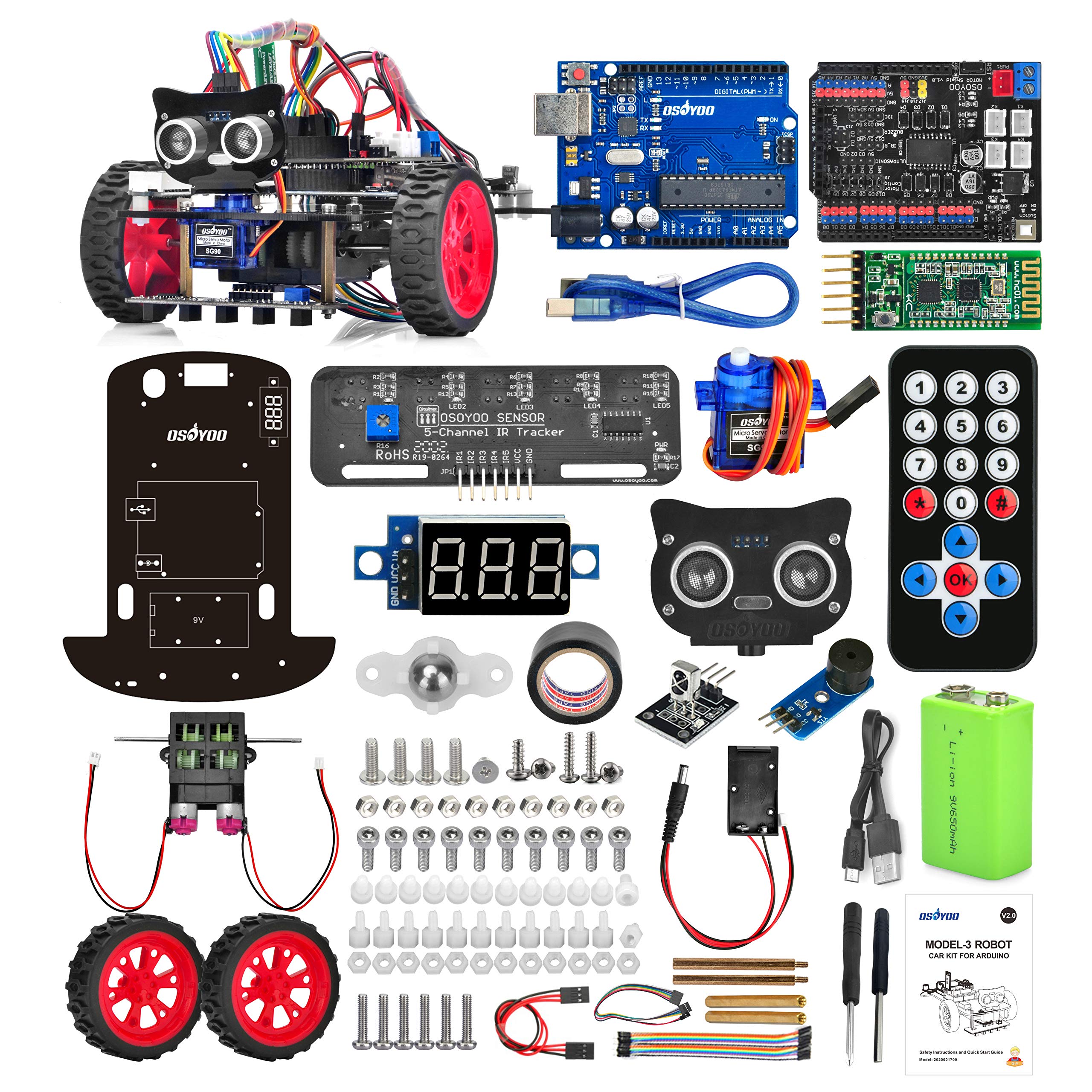 Mua OSOYOO Model 3 Robot Car DIY Starter Kit for Arduino: Educational Motorized Robotics, Remote ...