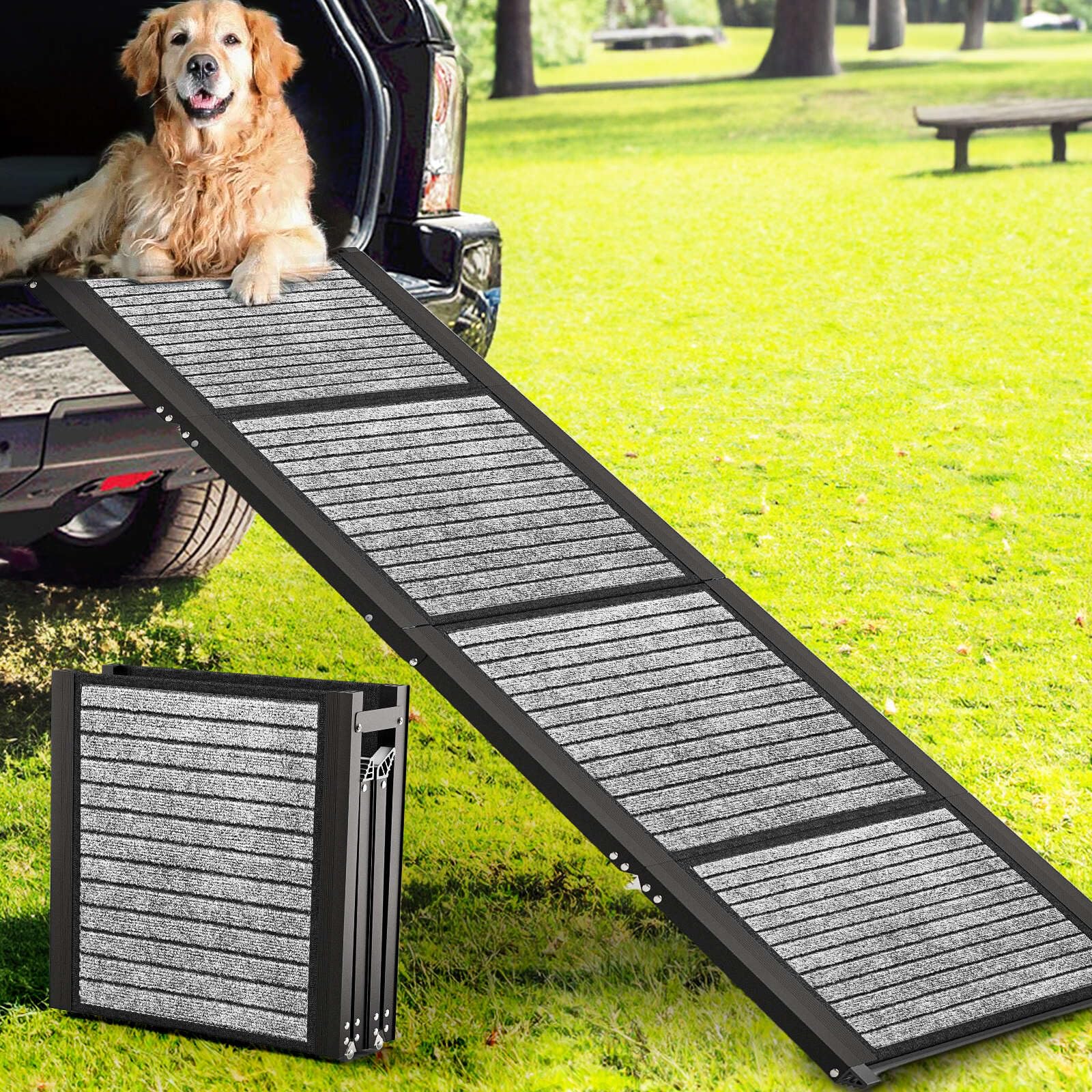 Sandpoy Extra Wide Dog Ramp for Car, Suvs & Trucks, Longest 71"& Widest ...