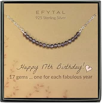 Amazon.com: EFYTAL 17th Birthday Gifts for Girls, Sterling Silver ...