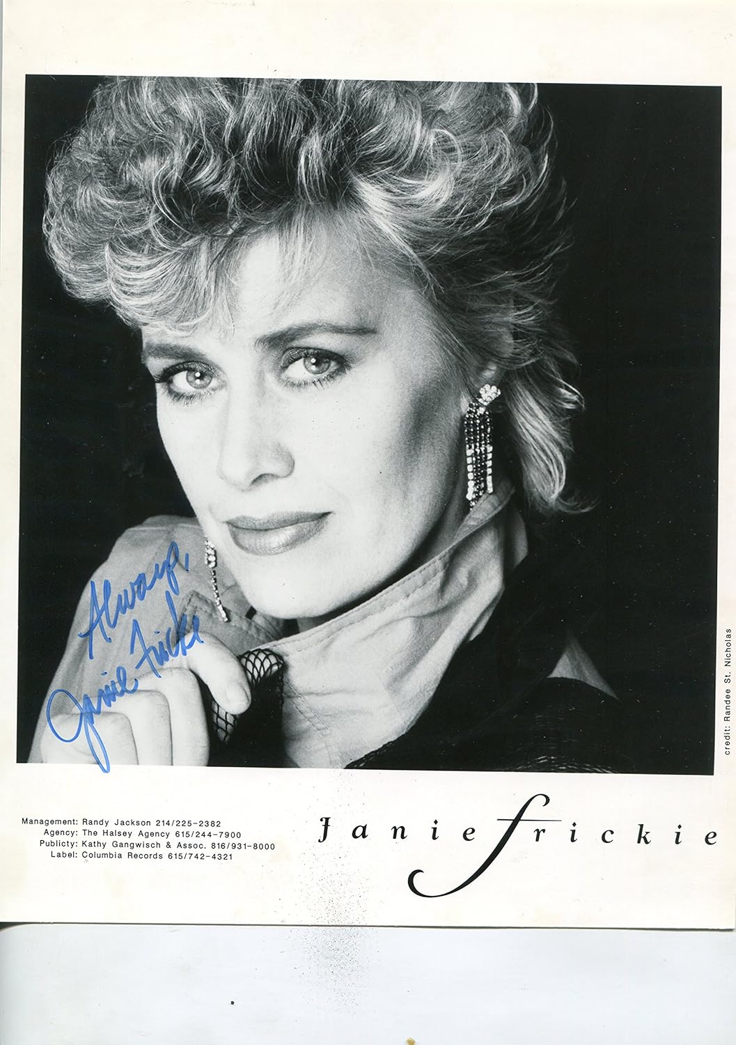 Amazon.com: JANIE FRICKE gorgeous signed 8x10 photo: Entertainment ...