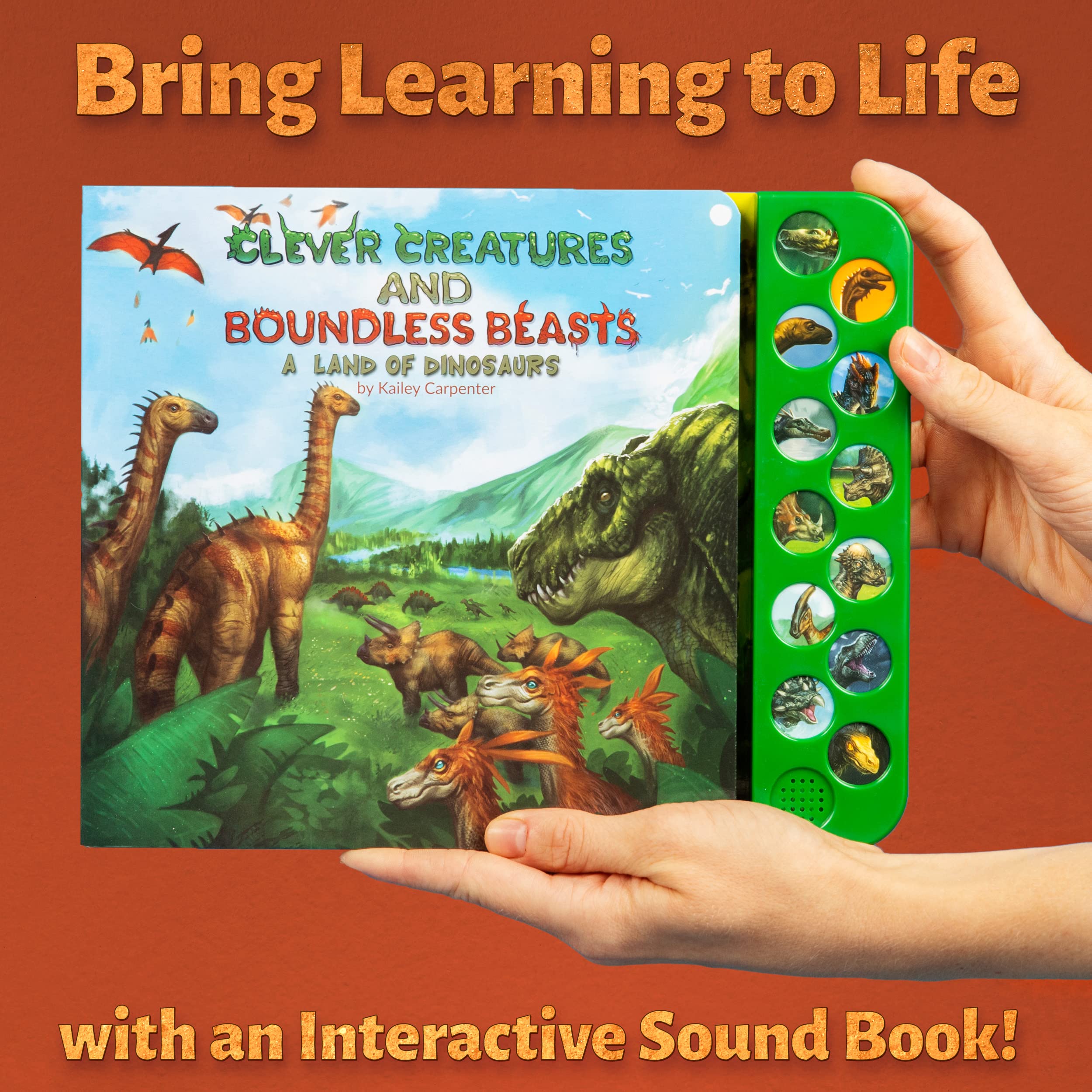 Li'l-Gen Dinosaur Toys for Kids 3-5 - Interactive Dinosaur Sound Book w/Realistic Roars & 12 ...
