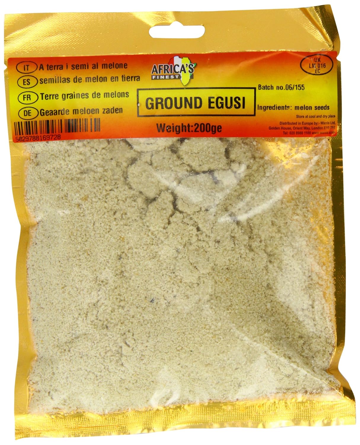 Africa's Finest Ground Egusi 200 g (Pack of 10): Amazon.co.uk: Grocery