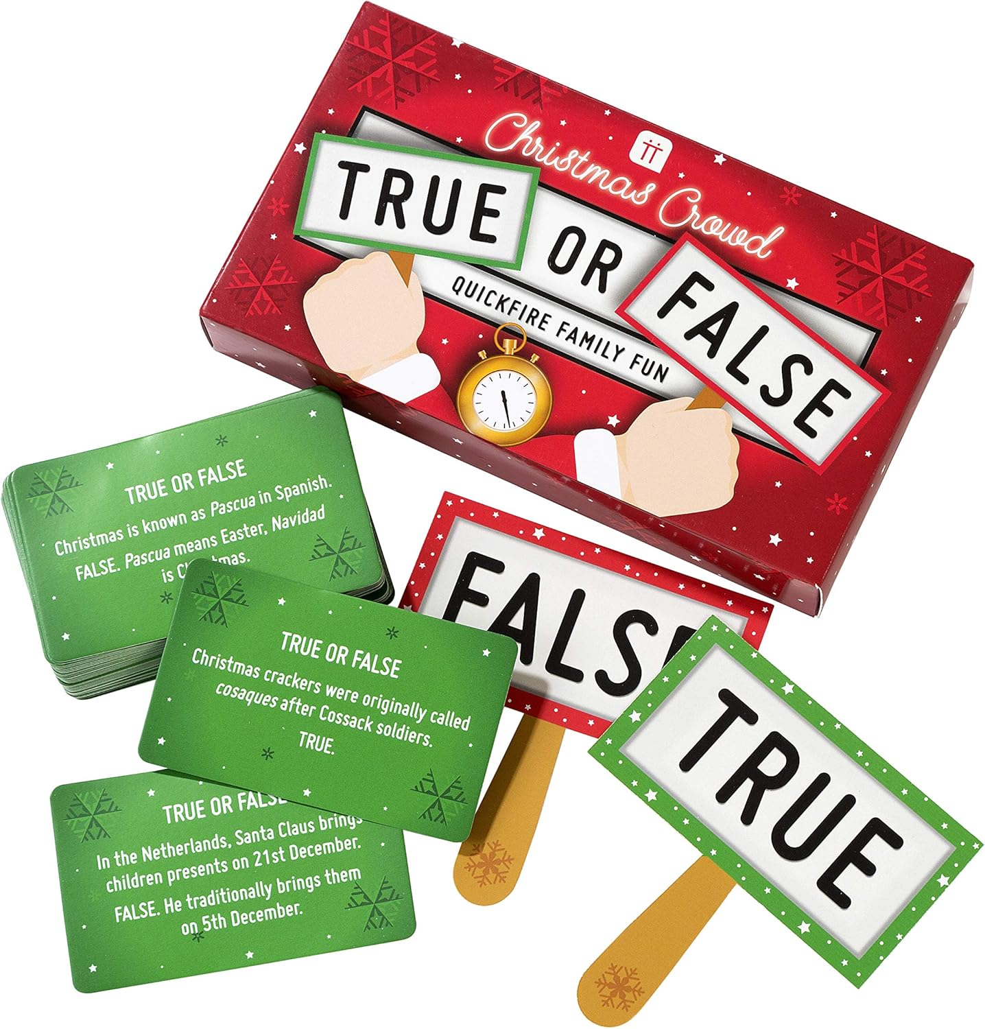 Talking Tables Christmas Trivia Game True Or False Cards Xmas Lunch ...