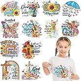 Amazon.com: Falueqg Dtf Transfers Ready to Press - 20Pcs Christian Floral Iron on Transfers ...