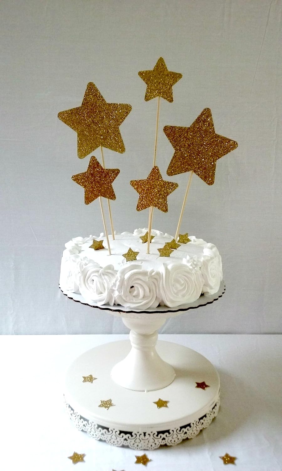 Amazon.com: Star Cake Topper - centerpiece - party supplies: Handmade