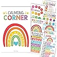 Amazon.com: 8 Colorful Calming Corner Classroom Posters Preschool ...