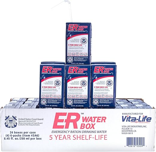 Amazon.com: ER Emergency Ration BPA-Free Drinking Water (Pack of 24 ...
