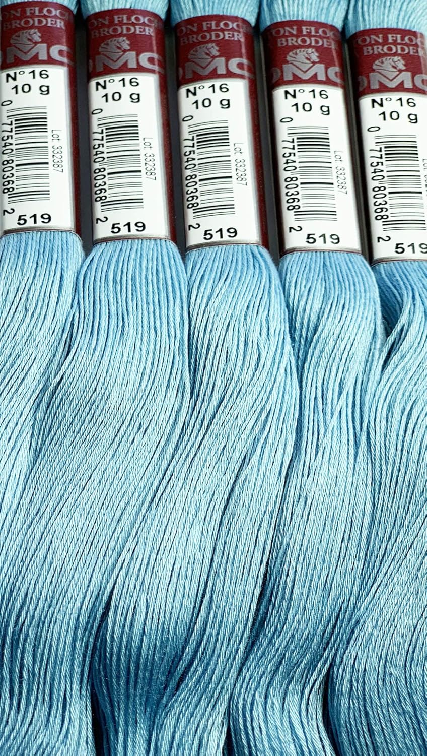 Amazon.com: FLOCHE-DMC Coton FLOCHE A BRODER-Color 519-SKY Blue