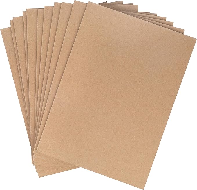 Hojas Carton Kraft (Pack de 25) - A4 Carton Peso Medio 3mm de Grosor ...