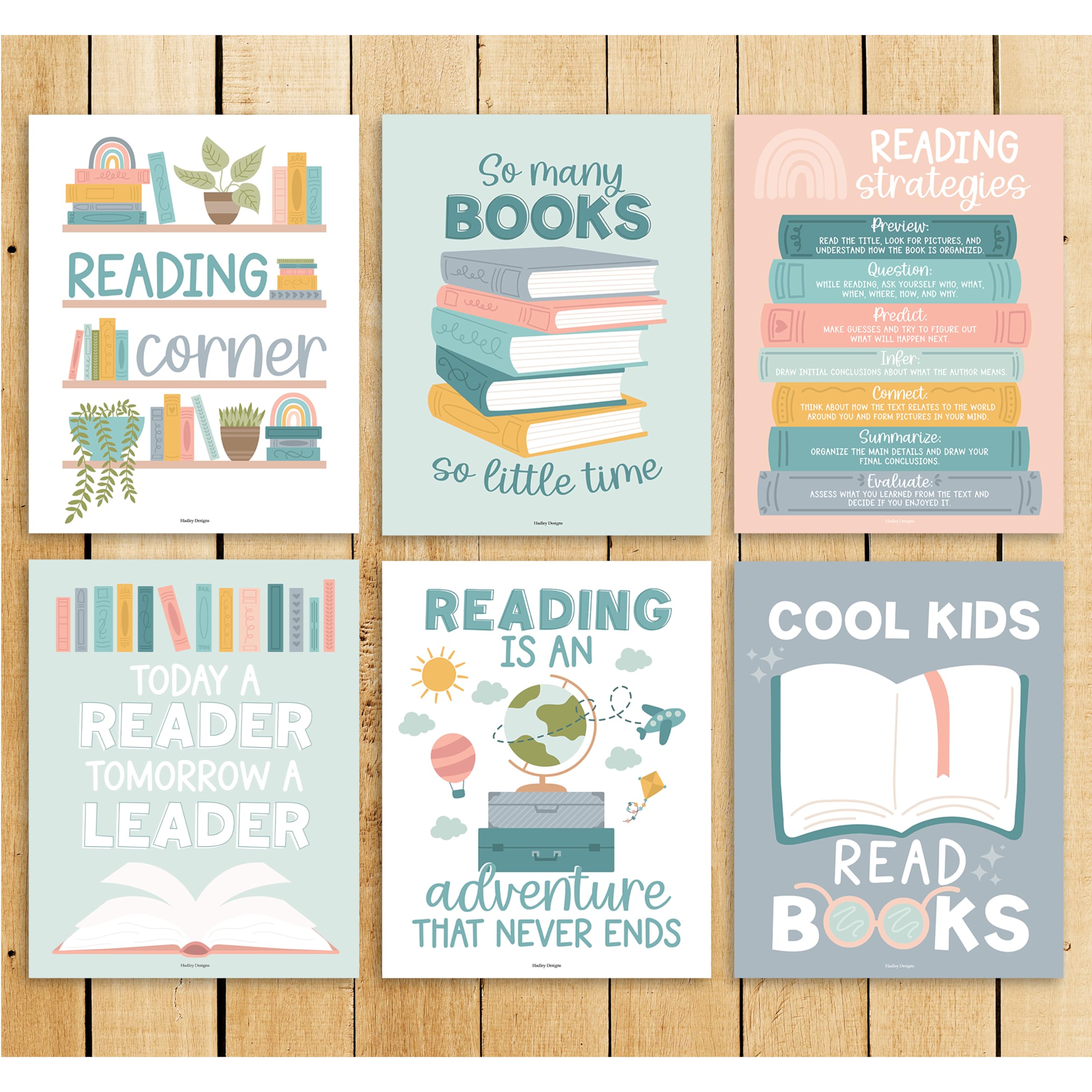 Mua 6 Boho Reading Posters For Classroom Reading Corner - Reading ...