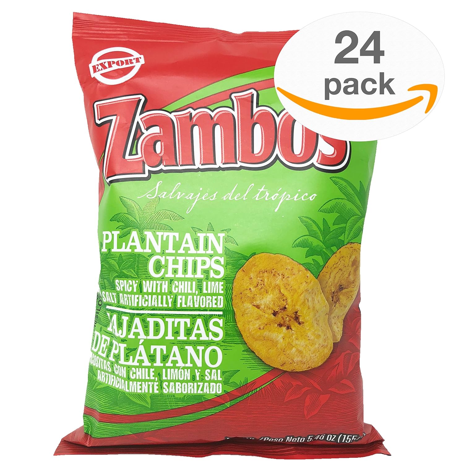 Amazon.com: Zambos Plantain Chips: Spicy with Chili, Lime and Salt ...