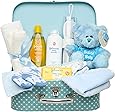 Newborn Baby Gift Set - Keepsake Box in Blue with Baby Clothes, Teddy ...