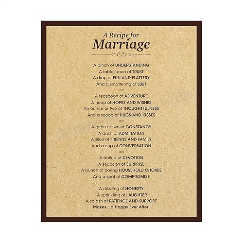 Amazon.com: "A Recipe for Marriage" -Cute, Romantic Love Poem -8 x 10 ...