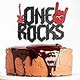 Amazon.com: One Rocks Cake Topper - Rock 1st/first Birthday Decorations ...