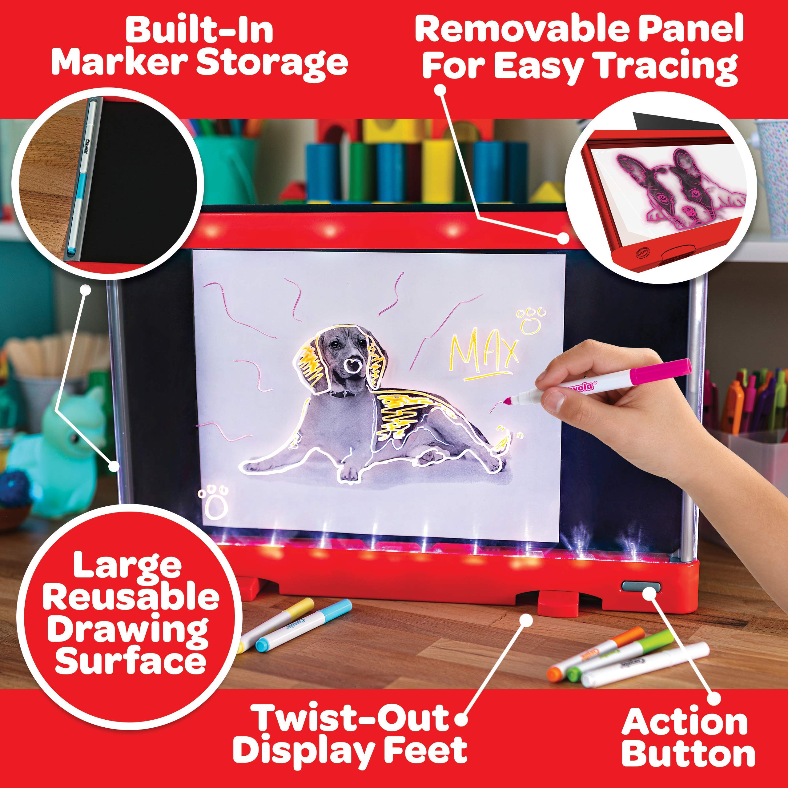 Mua Crayola Ultimate Light Board (Red), Kids Light-Up Tracing Pad, Kids ...