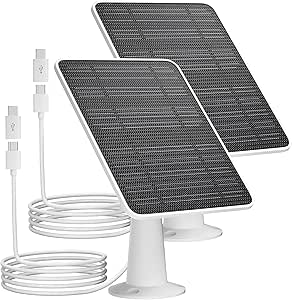 Amazon.com: Solar Panel for Security Camera, 5V 4W Solar Panels Charger ...