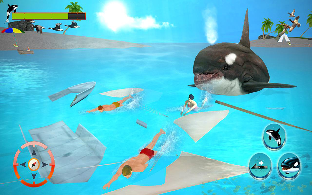 Killer Blue Orca Whale Attack Sim 3D: Whale game:Amazon.co.uk:Appstore for Android
