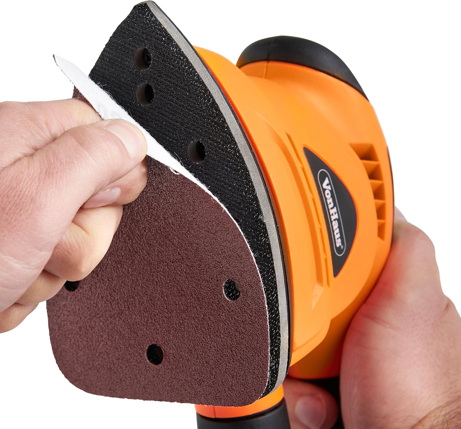 VonHaus 130W Palm Compact Detail Sander with Dust Extraction Port ...