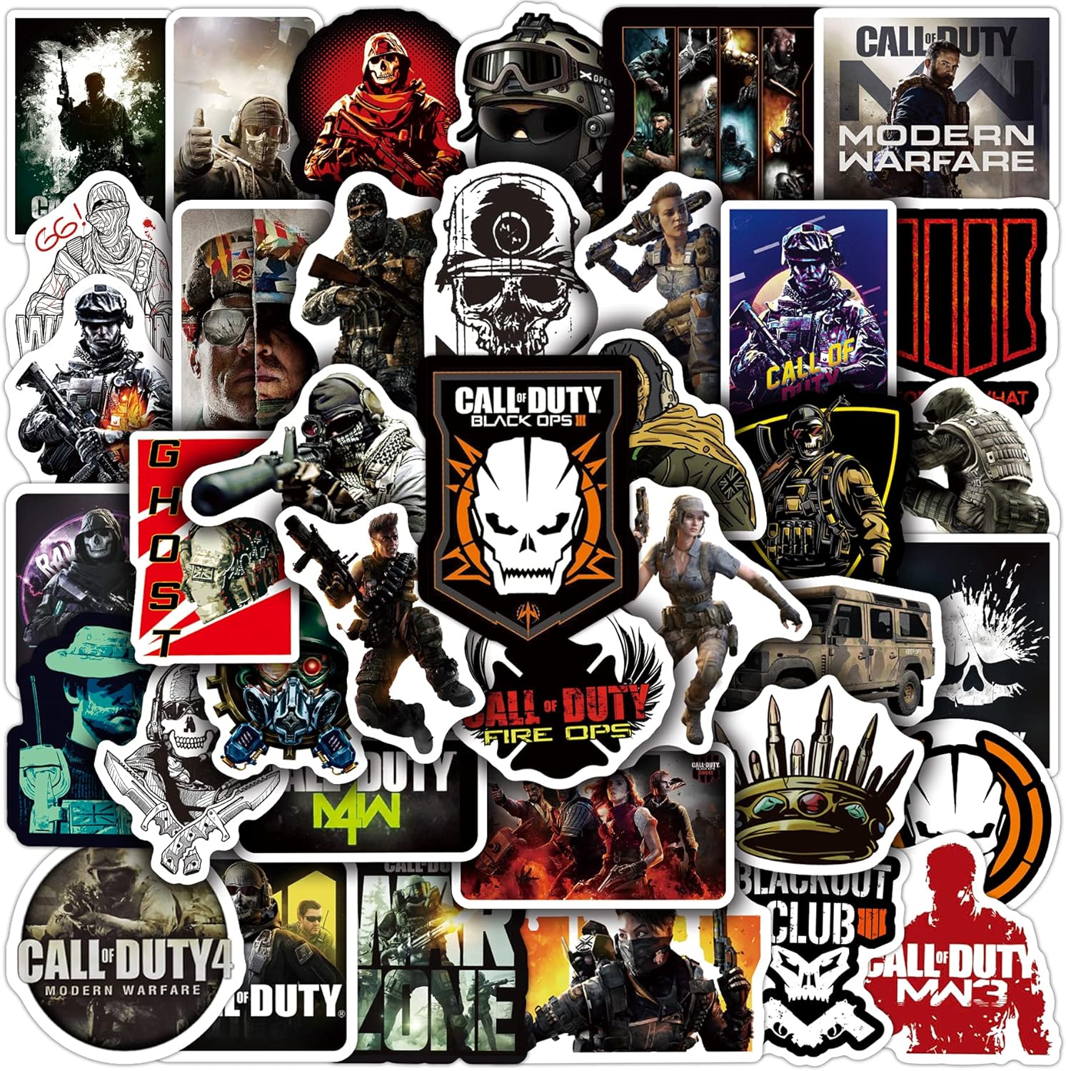 Call of Duty Stickers 100 Pack Gaming Stickers for Teens Boys ...