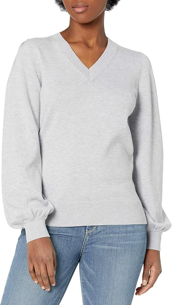 Autumn Essentials - Suéter de cuello en V para mujer, con hombros ...