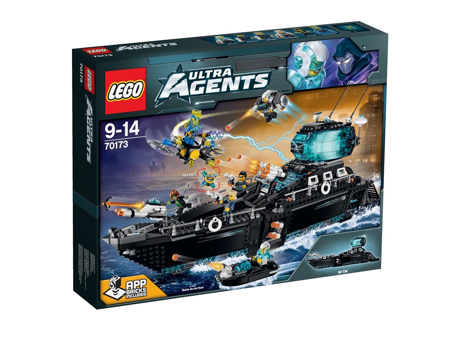 Amazon.com: LEGO Ultra-Agent Ultra Agent Ocean Headquarters 70173: Toys ...