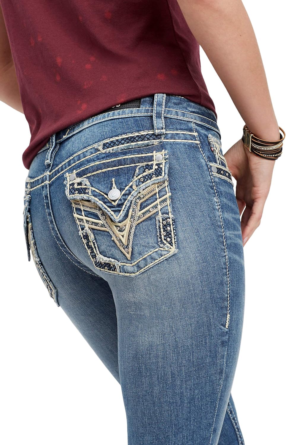 Vigoss Classic fit Flap Pocket Boot Cut Jean at Amazon Women's Jeans store