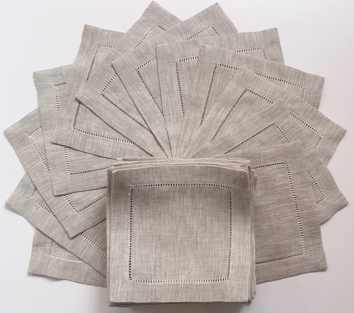 Amazon.com | Natural Linen Cocktail Napkin-Set of 50-Linen Cloth Napkin ...