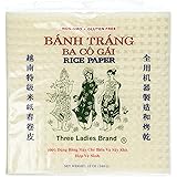 Amazon.com : Three Ladies Spring Roll Rice Paper Wrappers (Square 22cm ...