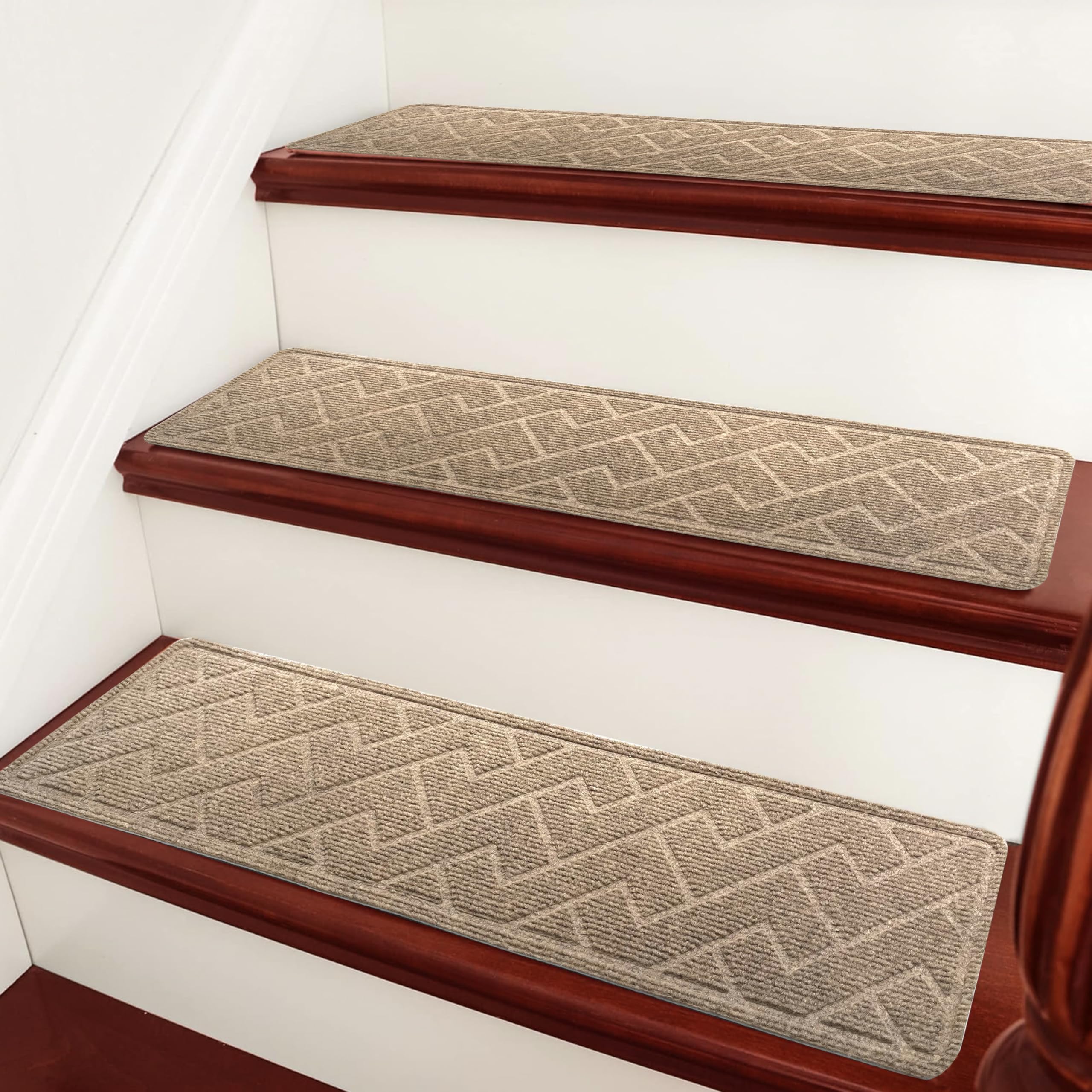 THEYESLITUP Stair Treads for Wooden Steps Indoor, 30inX8in(15 in Pack ...