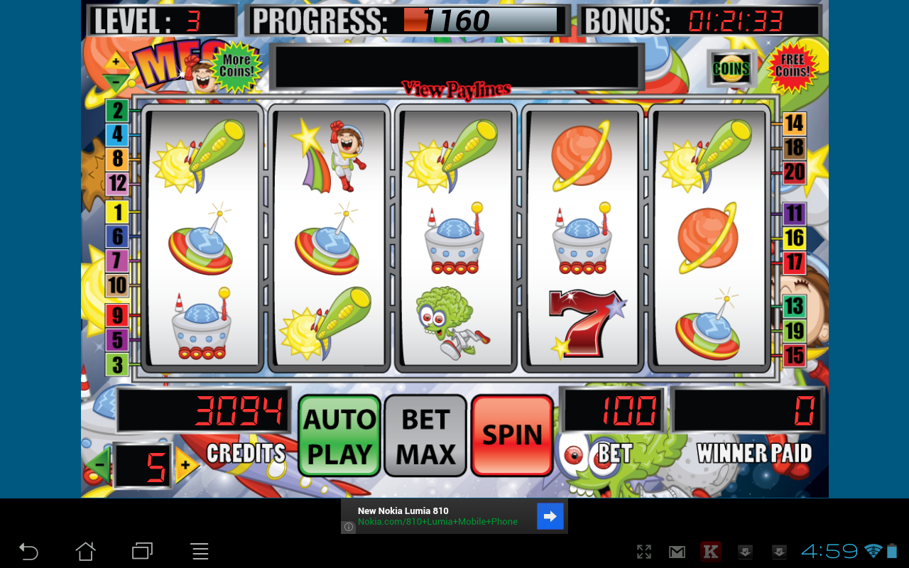 Mega Space Slot Machine:Amazon.com:Appstore for Android