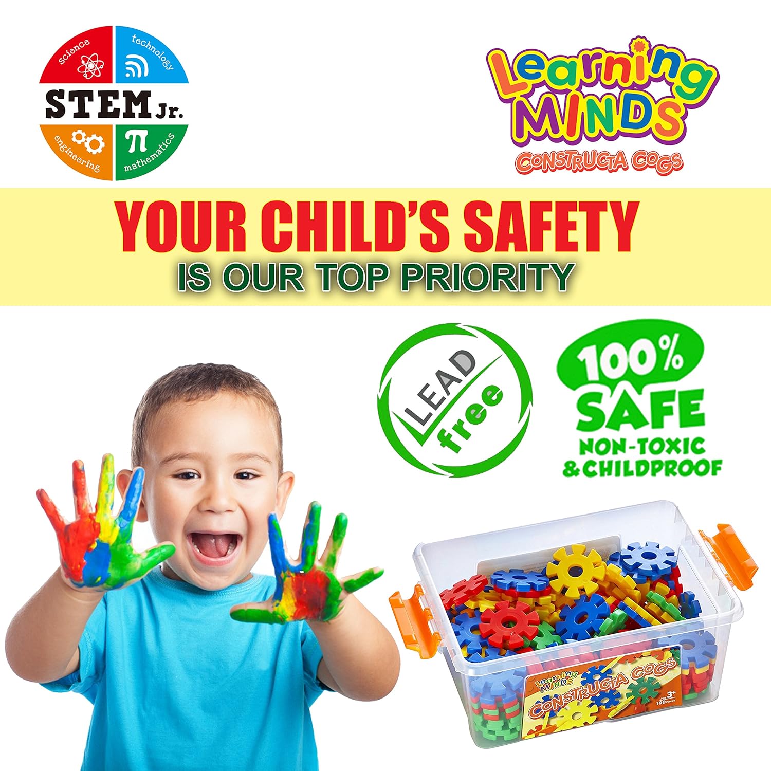 Building & Construction Toys Learning Minds Constructa Cogs 100 Piece ...