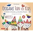 Amazon.com: Origami Fun for Kids Kit: 20 Fantastic Folding and Coloring ...