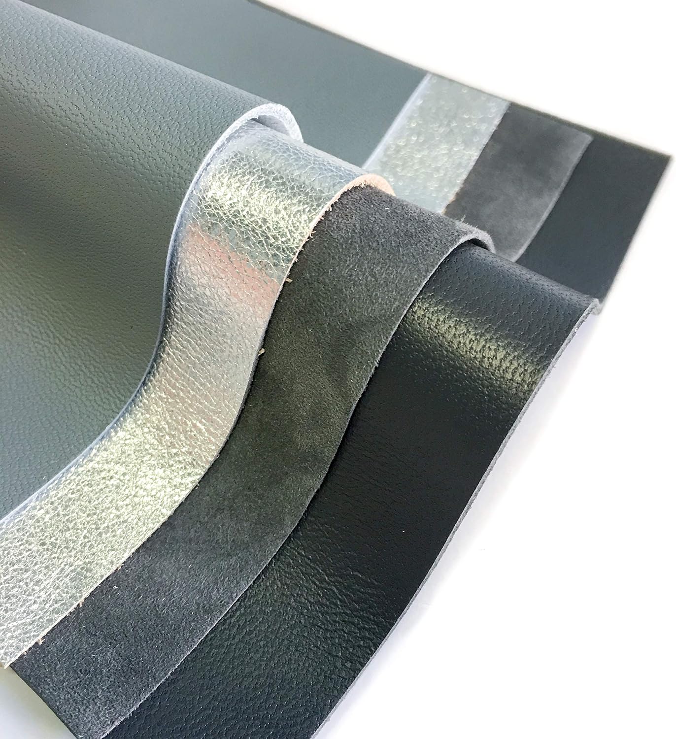Amazon.com: Gray Leather Fabric for Crafts: 5 Sheepskin Sheets of Gray ...