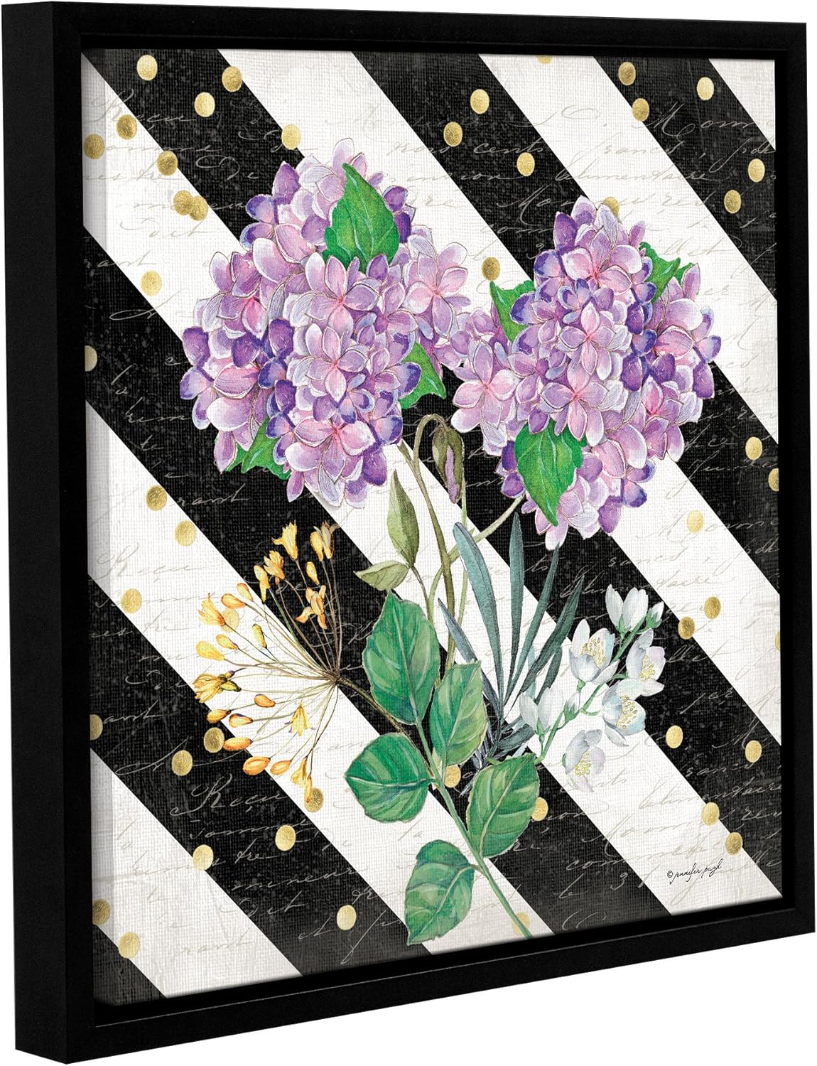 Amazon.com: Jennifer Pugh ''BW Floral III'' Removable Wall Art Mural ...