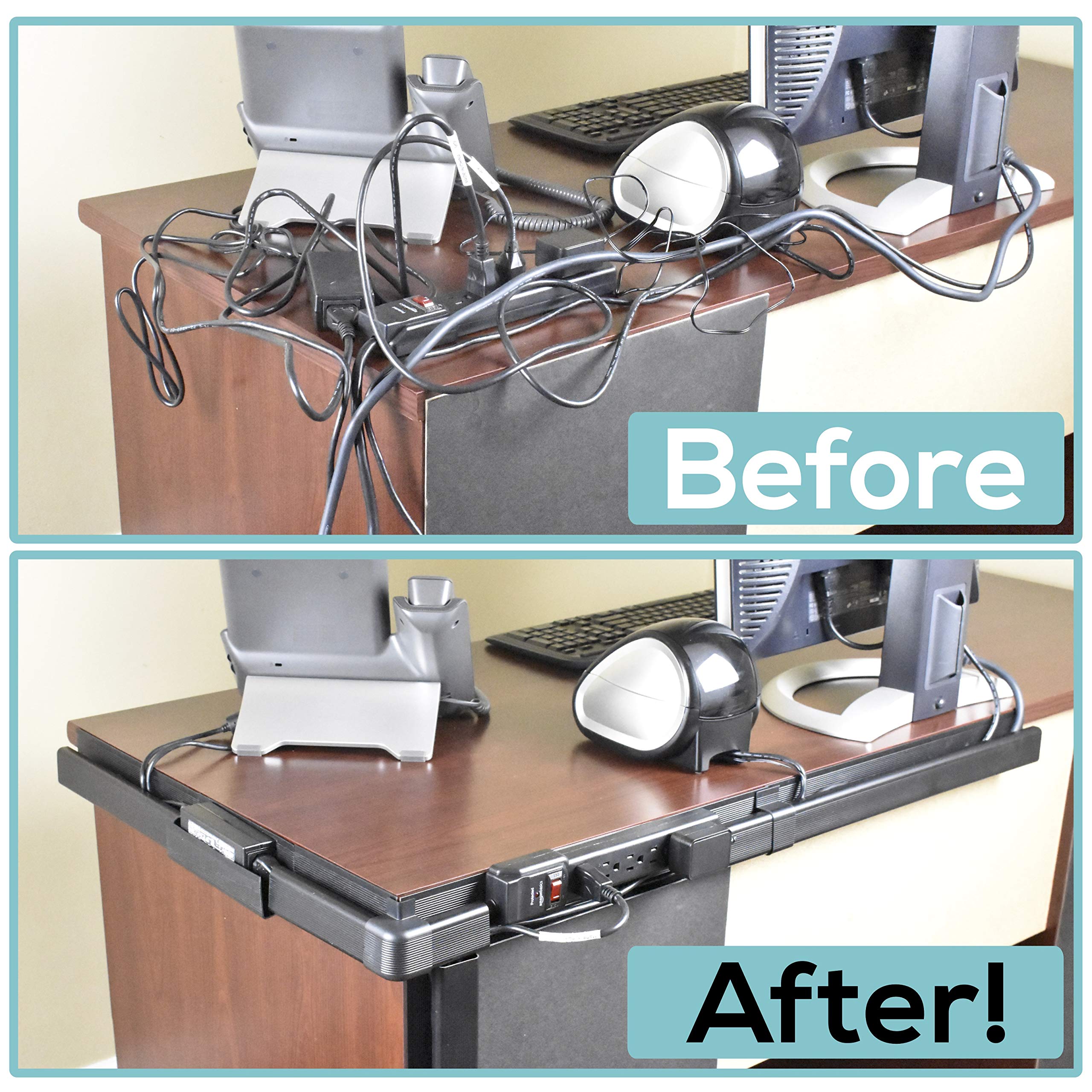 Mua J Channel Cable Raceway System, 100” Total, Cable/Wire Management ...