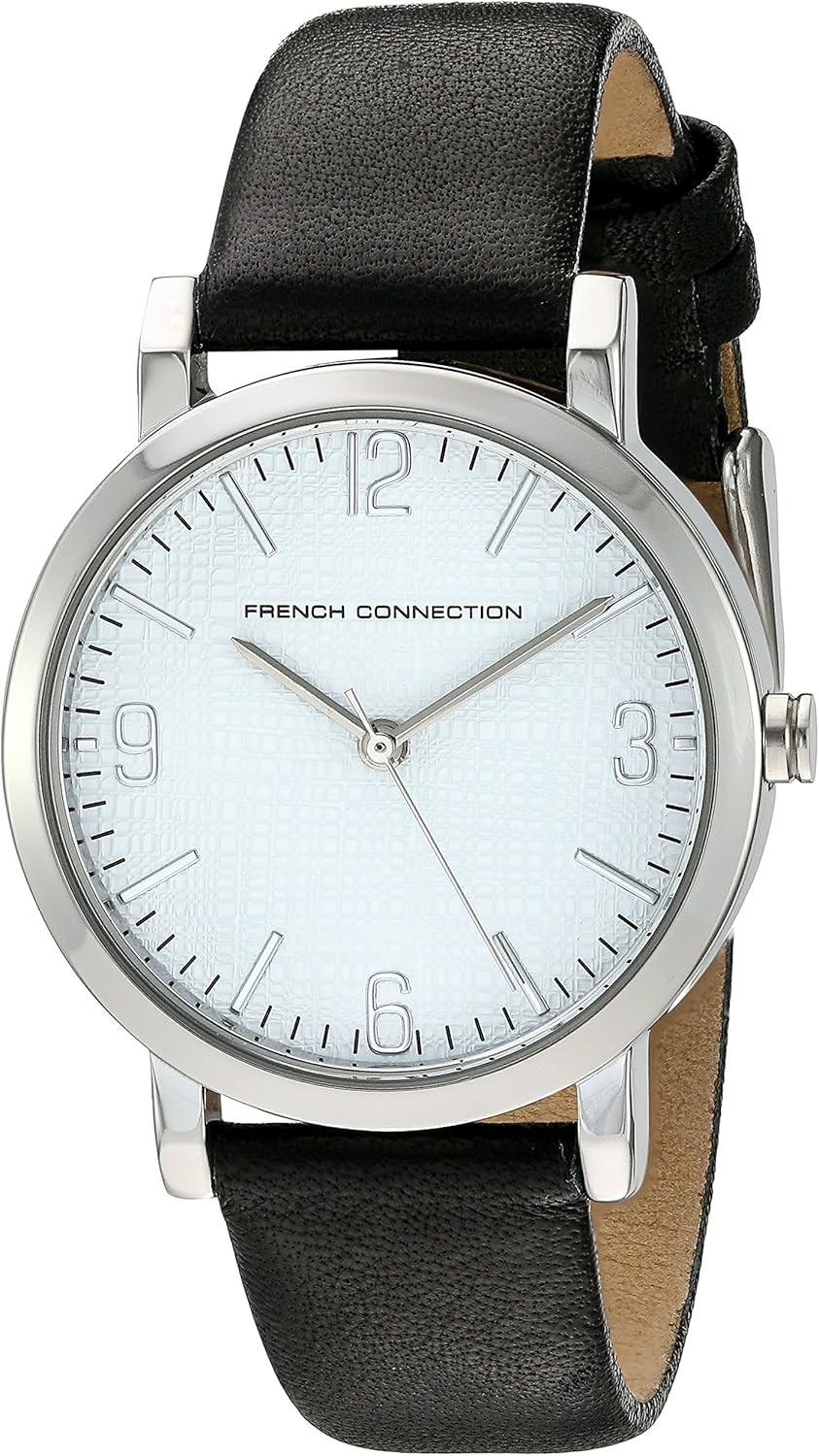 French Connection Women's Quartz Watch with White Dial Analogue Display ...