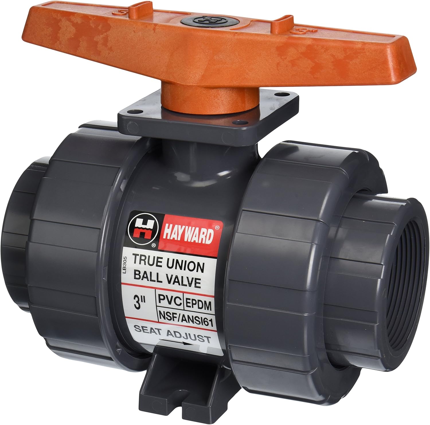 Hayward TB1300TE 3-Inch PVC TB Series Ball Valve with EPDM Seals and ...