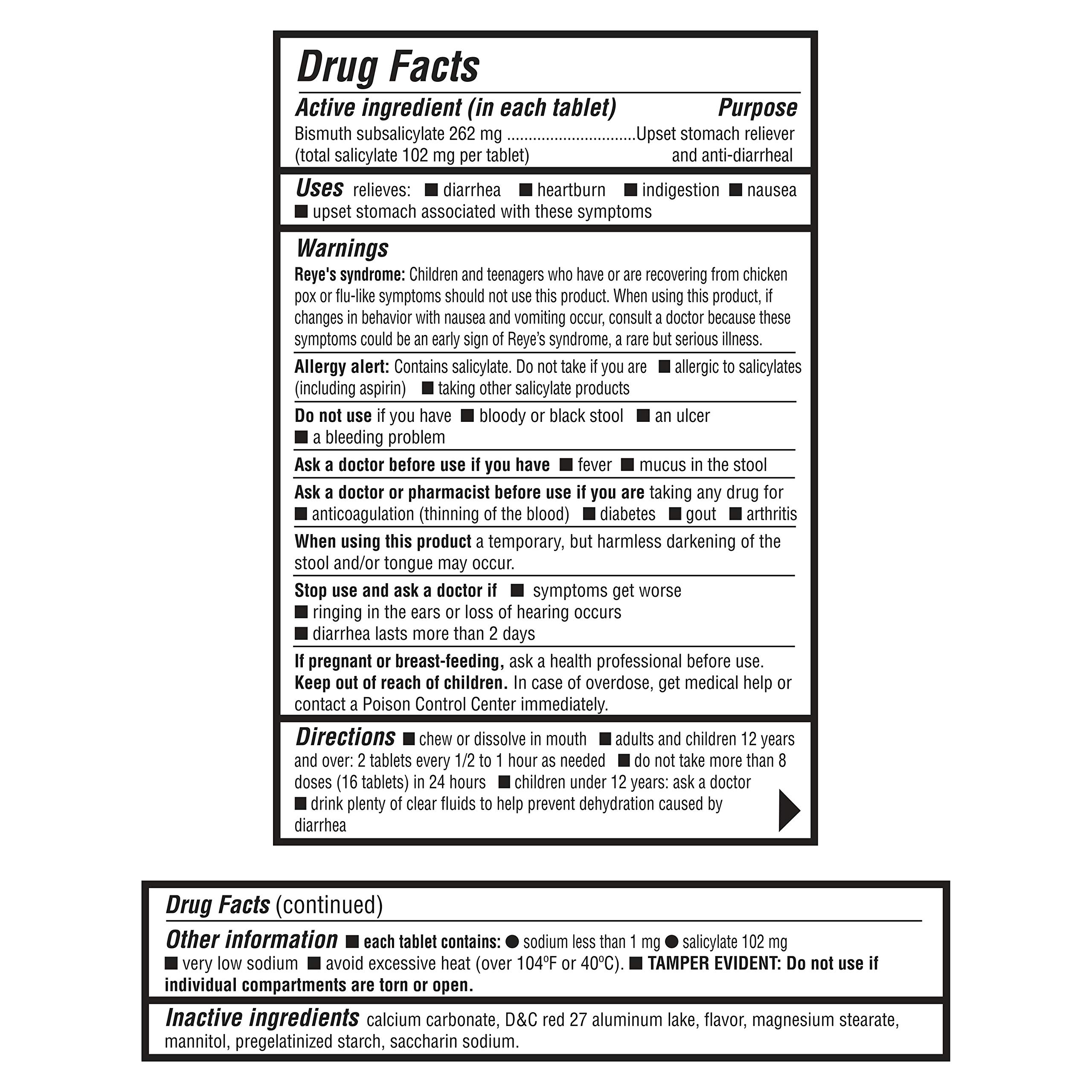 Mua Equate - Stomach Relief, Pink Bismuth Subsalicylate, 30 Chewable ...