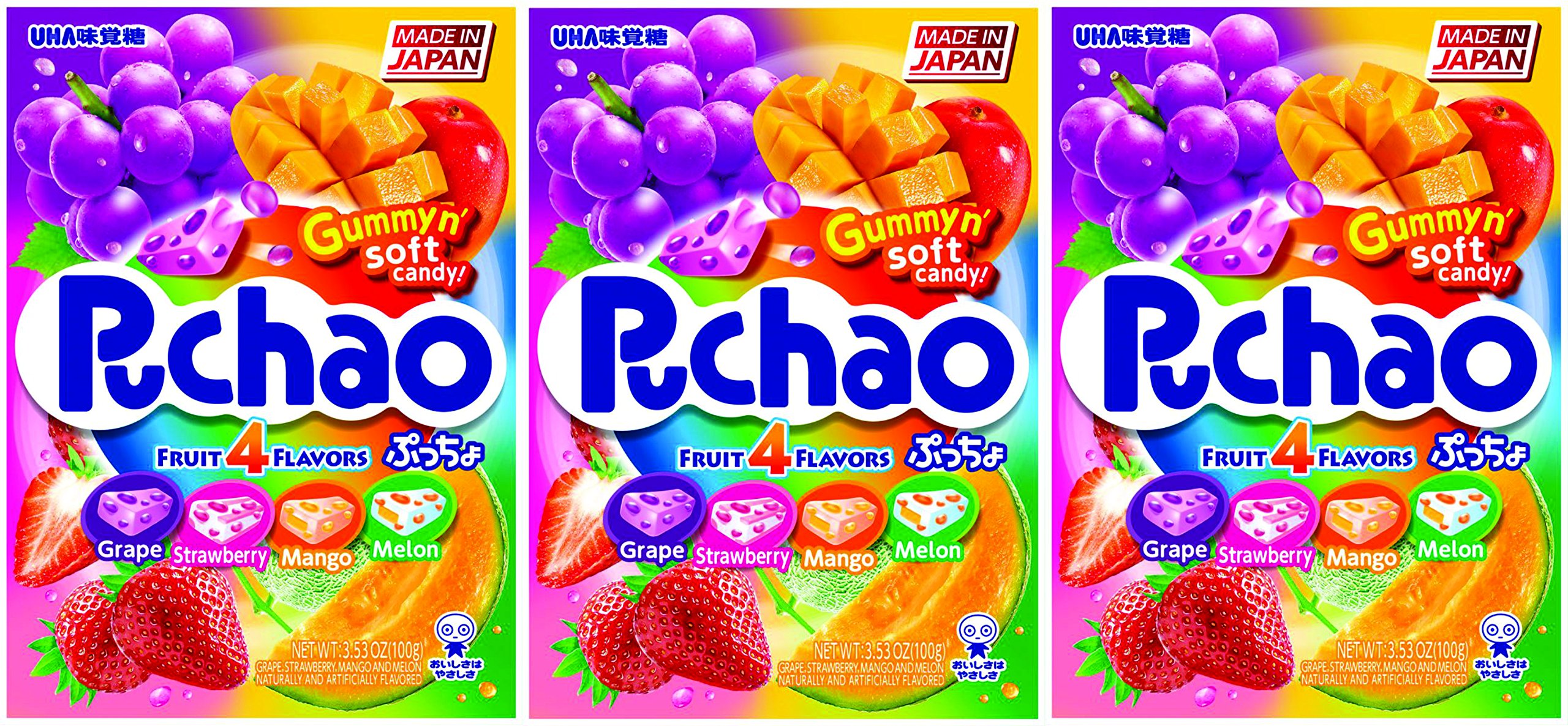Amazon.com : Uha Puchao, Japanese Gummy and Soft Candy, Melon, 1.76 oz ...