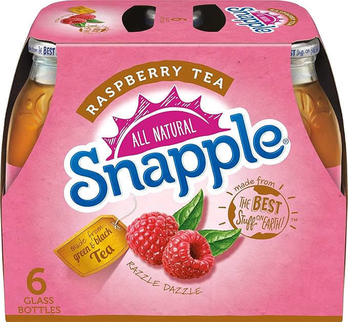 Amazon.com : Snapple Raspberry Tea, 16 fl oz glass bottles, 6 count ...