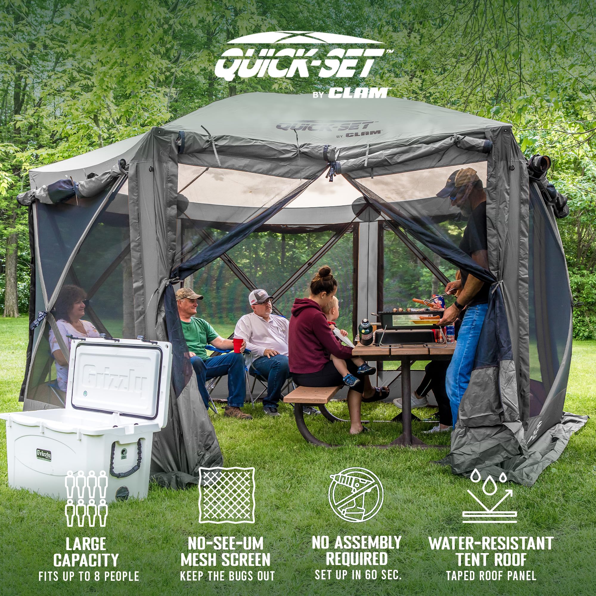 Mua CLAM Quick-Set Pavilion 12.5 x 12.5 Ft Portable Pop-Up Outdoor ...