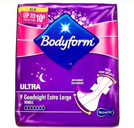 Bodyform Ultra Goodnight Extra Large Sanitary Towels with Wings 27 Pads ...