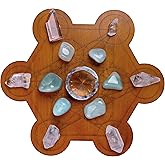 Amazon.com: Simurg 11.5" Metatron's Cube Crystal Grid Board Wall Art ...