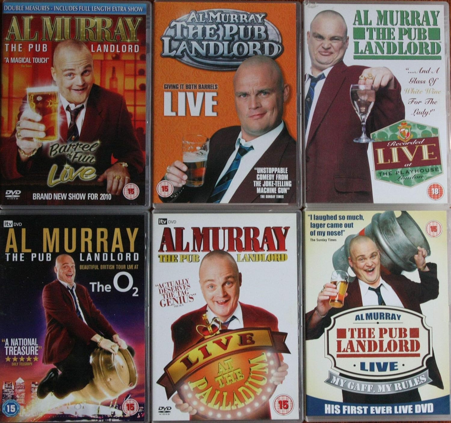 AL MURRAY THE PUB LANDLORD STAND-UP LIVE COMEDY COLLECTION 6 DVD's: my ...