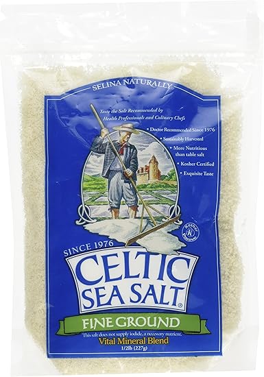 Celtic Sea Salt, Vitamin Mineral Blend (Fine Ground Celtic) 1/2 lb ...