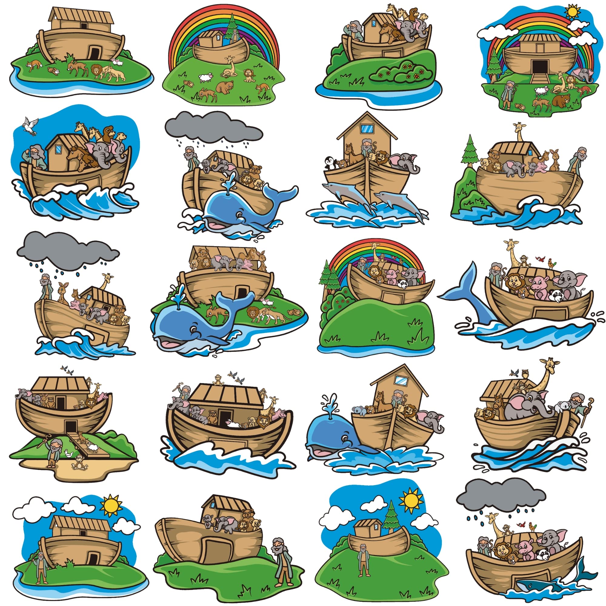 Mua McEtt Noah's Ark Sticker Sheets - Cute Noah Ark Animal Bible Story ...