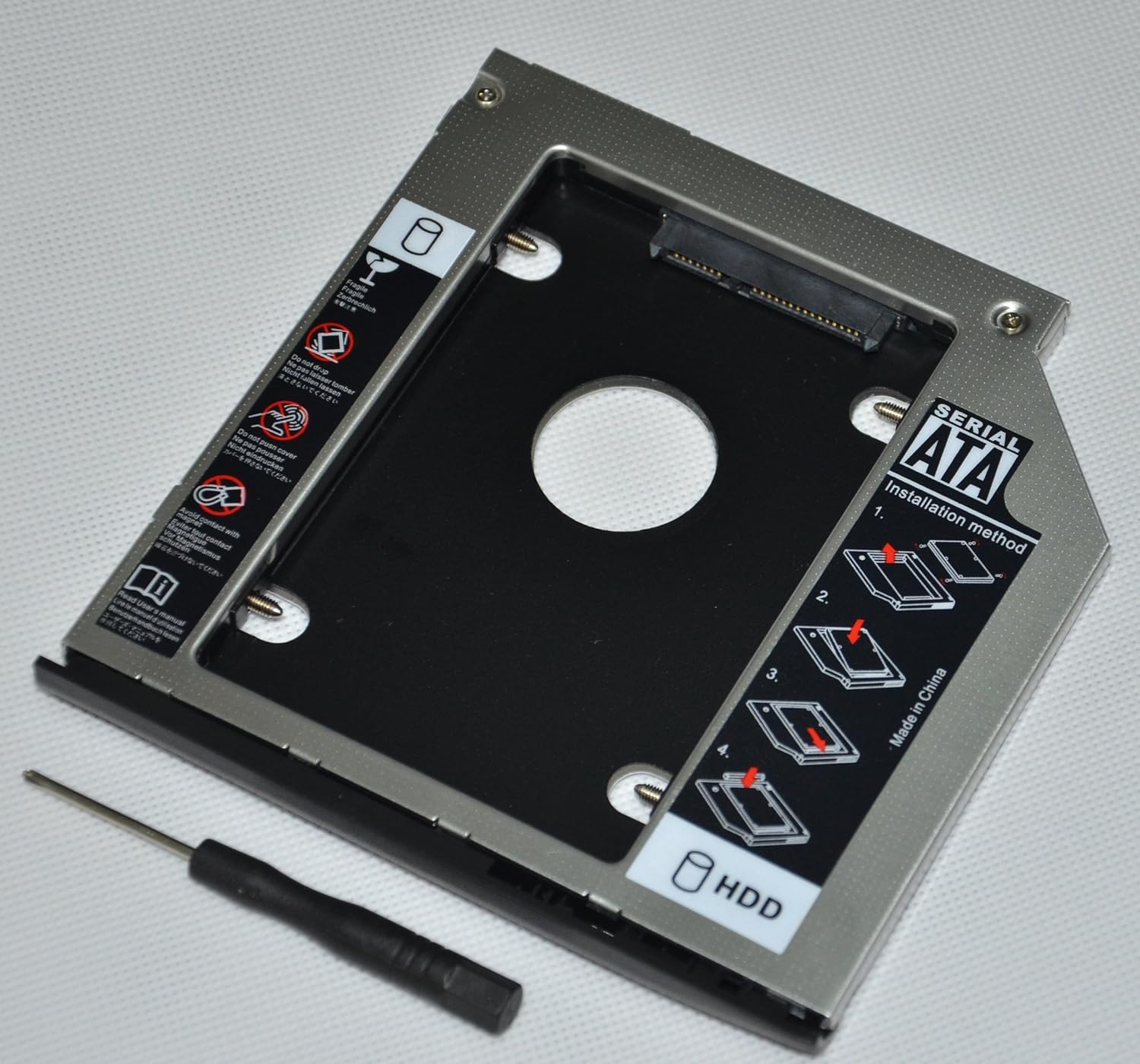 Deyoung 2nd HDD SSD Hard Drive Caddy Adapter for HP Elitebook 2530p ...